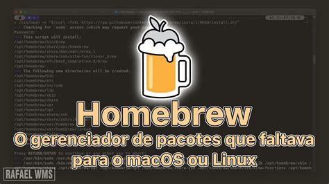 Homebrew O Que é Pra Que Serve Como Instalar Macos Linux Youtube