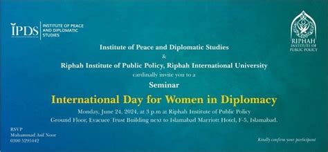 International Day For Women In Diplomacy Ipds