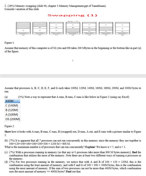 Solved 2 26 Memory Swapping Slide 6 Chapter 3 Memory