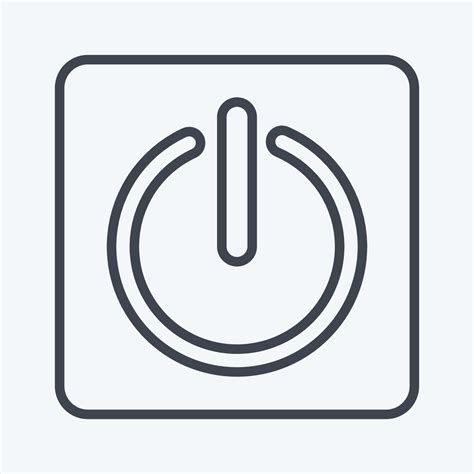 Icon Power Button Suitable For Programming Symbol Line Style Simple