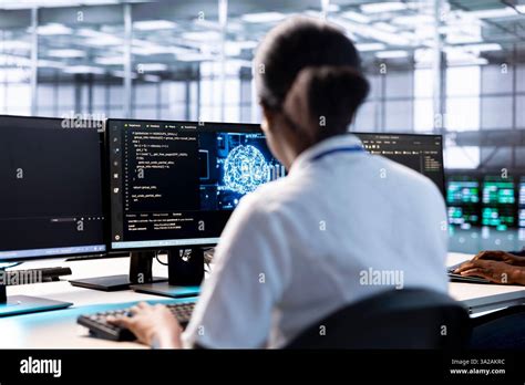 Server Hub It Expert Using Ai Systems To Input Data Faster During Complex Computational Tasks