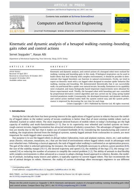 Bounding Gaits Robot And Control Actions