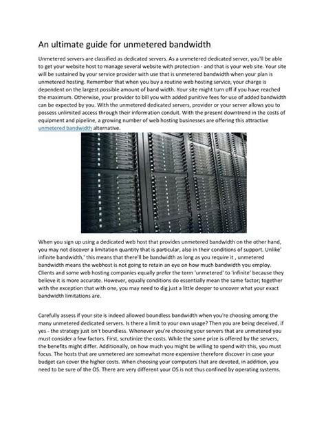 Ppt Unmetered Bandwidth Powerpoint Presentation Free Download Id 7570853