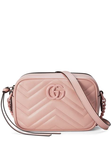 Gucci Gg Marmont Mini Leather Shoulder Bag In Pink Modesens
