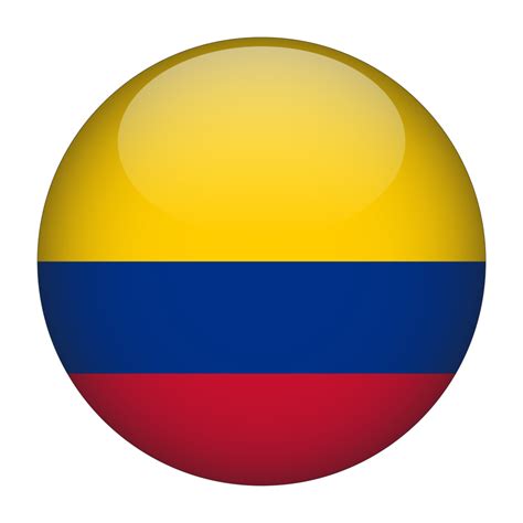 Colombia 3D Rounded Flag With Transparent Background 15272104 PNG
