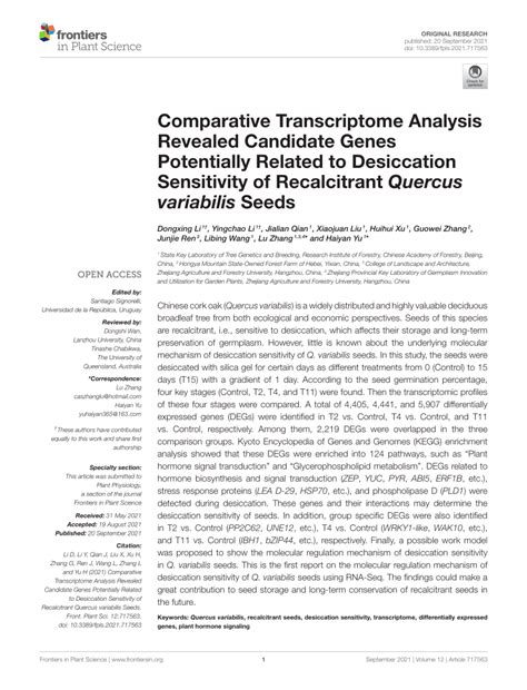 Pdf Comparative Transcriptome Analysis Revealed Candidate Genes