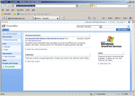 Als Tech Tips Initial Configuration Of Sharepoint 2007 Step By Step