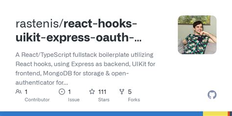 Github Rastenisreact Hooks Uikit Express Oauth Boiler V2 A React