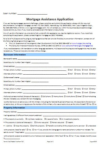 Free 5 Mortgage Loan Application Forms Download How To Create Guide