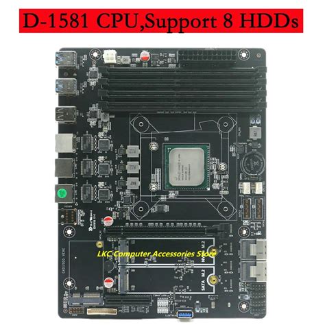 D 1581 Xeon 마더보드 8 베이 Nas 스토리지 서버 Matx 메인보드 16 코어 디스크 어레이 네트워크 스토리지