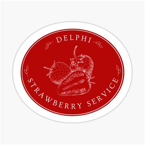 Percy Jackson Delphi Strawberry Service Sticker For Sale By M