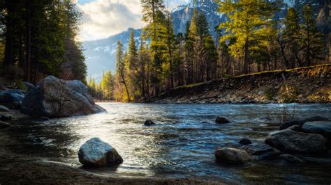 Nature Water River Forest Mountain Wallpapers Hd Desktop And Mobile Backgrounds