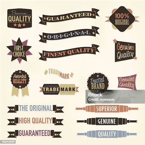 Vintage Labels And Banners Vector Collection向量圖形及更多保安圖片 保安 信息標誌 品質