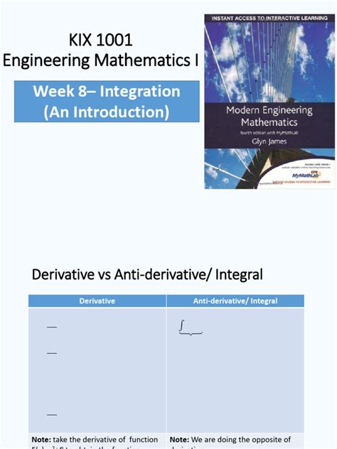Week 8 Integration Intro Part 1 Introduction To Integration Pdf Integral Function