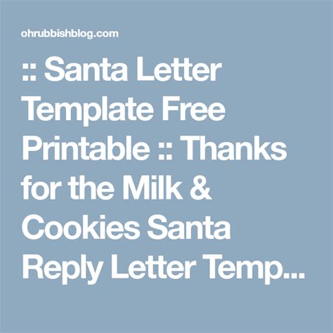 Thank You Letter From Santa For Milk And Cookies Printable Printable Word Searches