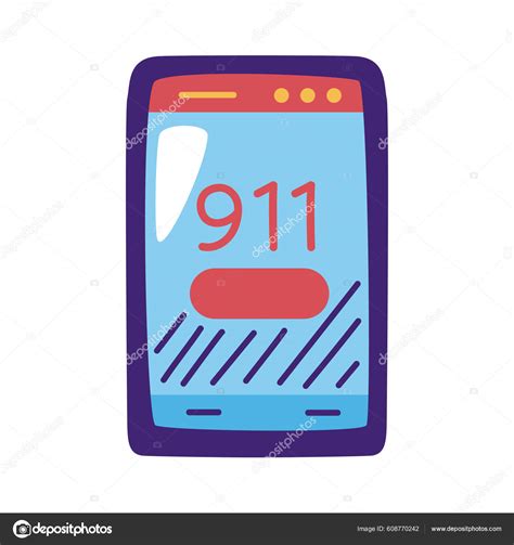 Smartphone Emergency Call Icon Stock Vector Image By ©yupiramos 608770242