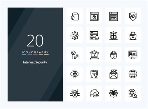 20 Internet Security Outline Icon For Presentation 18597926 Vector Art At Vecteezy