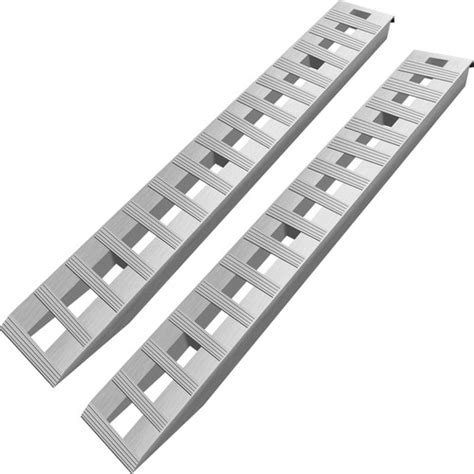 84x14 Aluminum Ramps 6000lbs Car Trailer Truck Hook End 1 Pair Ramps