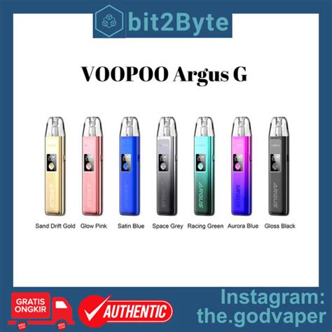 Jual VOOPOO Argus G Pod Kit 1000mAh 25W GLOSS BLACK Jakarta Pusat