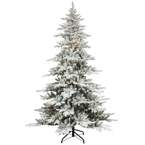 65 Ft Pre Lit Flocked Utah Fir Tree 1569 Pepvc Tips 350 Ul Clear