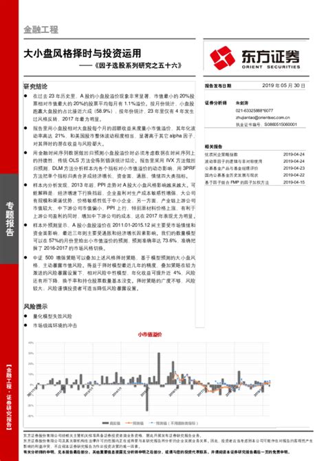 《因子选股系列研究之五十六》：大小盘风格择时与投资运用