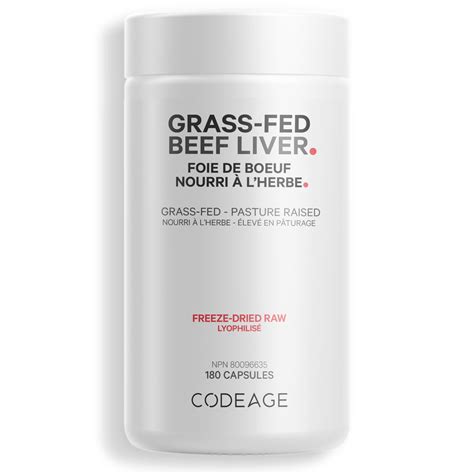 Codeage Grass Fed Beef Liver Freeze Dried Desiccated Supplement