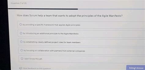 Question 7 Of 15 How Does Scrum Help A Team StudyX