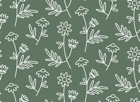 Premium Vector Seamless Pattern With Daisies