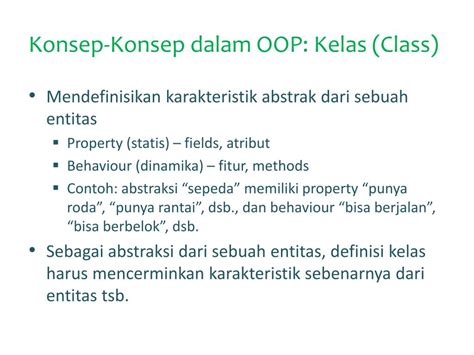 PPT Konsep Berbasis Object Object Oriented Concept PowerPoint