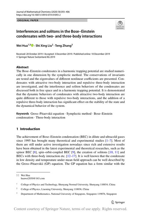 Interferences And Solitons In The Bose Einstein Condensates With Two And Three Body Interactions