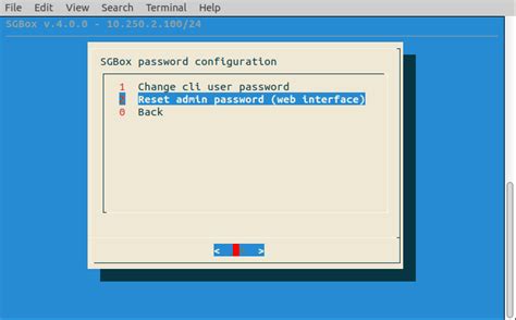 Reset Admin Password SGBox Next Generation SIEM SOAR