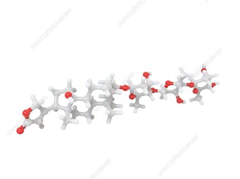 Digitoxin Heart Drug Molecular Structure Illustration Stock Image