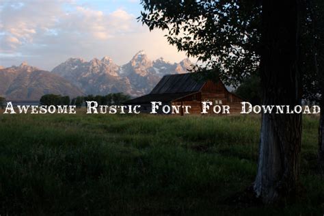 FREE 10 Rustic Fonts In TTF OTF