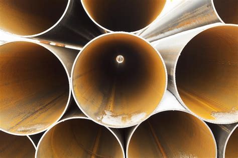 Premium Photo Tops Of Rusty Pipes Close Up