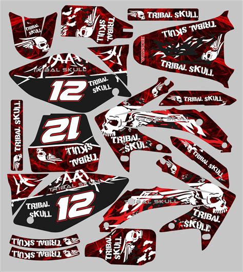 Kit déco Honda 450 CRF 2005 2008 Tribal Kitdeco moto fr