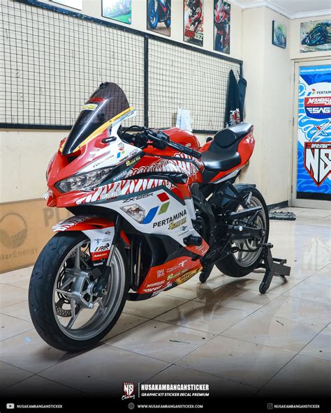 Decal Stiker NINJA ZX25R Livery Mandalika Merah Full Body