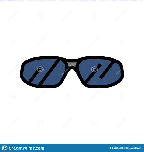 Cool Glasses Optical Color Icon Vector Illustration Stock Illustration