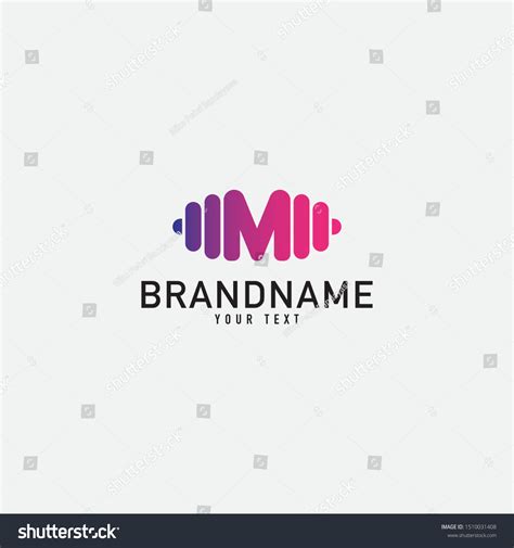 Vektor Stok Letter M Monogram Minimalist Style Vector Tanpa Royalti