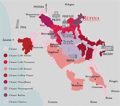 Tuscany Wine Map