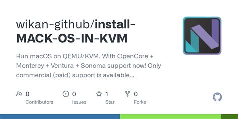 GitHub Wikan Github Install MACK OS IN KVM Run MacOS On QEMU KVM