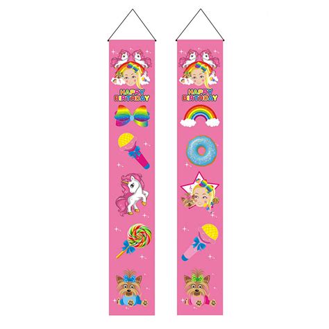 Jojo Happy Birthday Banner Jojo Siwa Porch Sign Jojo Birthday