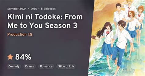 Kimi Ni Todoke 3rd Season Kimi Ni Todoke From Me To You Season 3 · Anilist