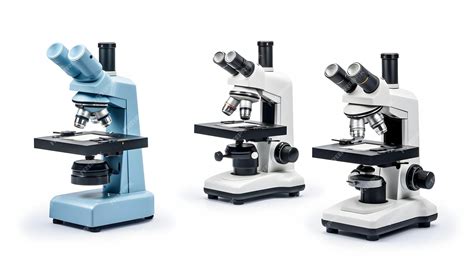Premium Photo Three Microscopes Are Shown With Different Colors And
