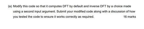 Solved Question Marks The Dft G K Of A Data Sequence Chegg