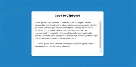 How To Create Javascript Copy To Clipboard