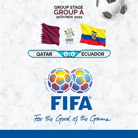 Qatar Vs Ecuador World Cup 2022 Template Postermywall