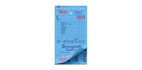 Custom Printed 3 Part Carbonless Invoices Softback Copy Cleaners Supply