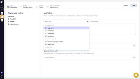 create and edit metrics