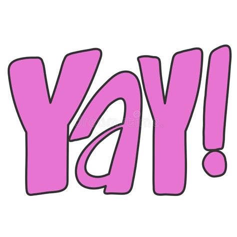 Yay Sticker Quote For Decoration Design Graphic Element Vector