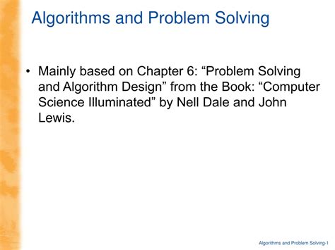 PPT Algorithmic Problem Solving Techniques And Methodologies For Computer Solutions